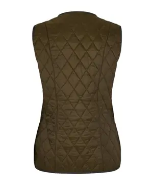 Barbour Quilted Fleece Gilet - Dk Olive