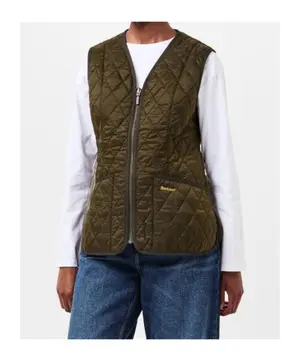 Barbour Quilted Fleece Gilet - Dk Olive