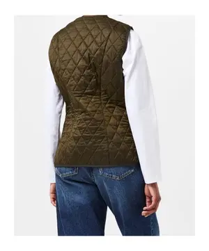 Barbour Quilted Fleece Gilet - Dk Olive