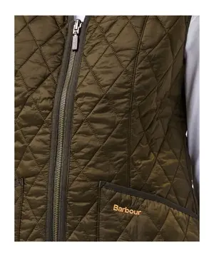 Barbour Quilted Fleece Gilet - Dk Olive