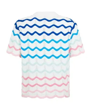 Casablanca Gradient Wave Crochet Shirt