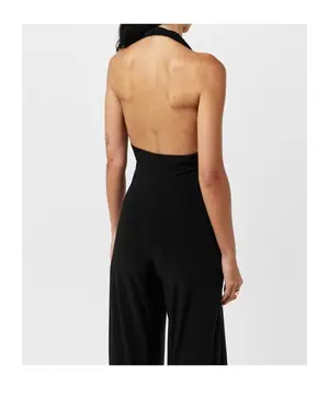 Norma Kamali Halter Neck Wide Leg Jumpsuit