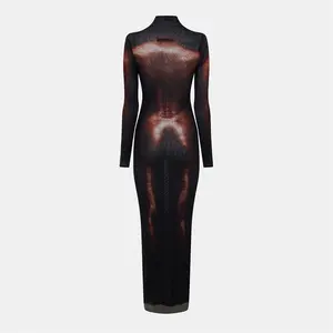 JEAN PAUL GAULTIER Long Sleeve Bodycon Dress