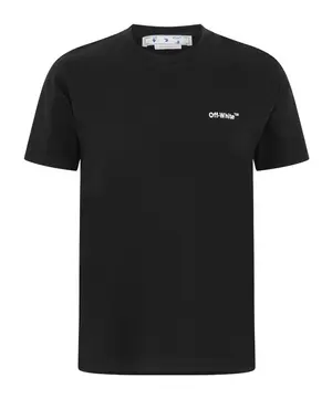 Off-White Helvetica Logo Slim T-shirt - Black