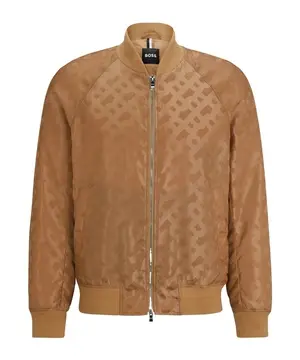 Hugo Boss Solid Color Casual Jacket - Brown
