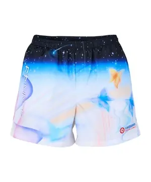 Casablanca Elastic Waist Swim Trunks - Blue
