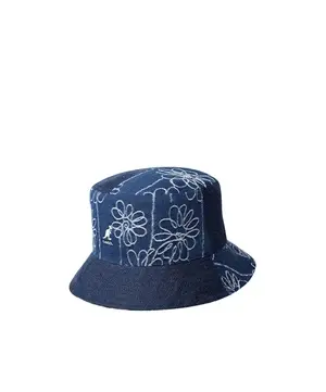 KANGOL Logo Cowboy Bucket Hat - Blue