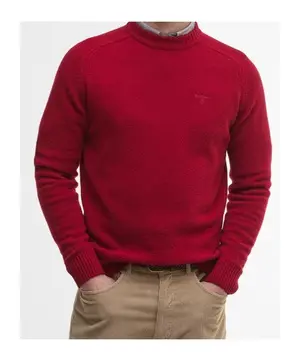 Barbour Crew Neck Sweater With Tonal Badge