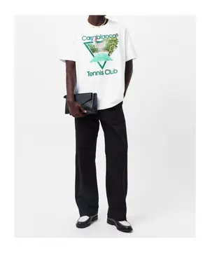 Casablanca Logo Crew Neck T-shirt - White