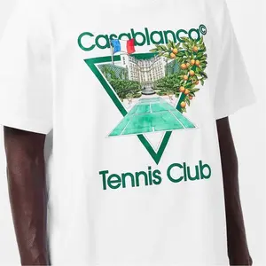 Casablanca Logo Crew Neck T-shirt - White