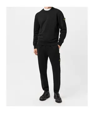 Stone Island Logo Cotton Lightweight Fleece Joggers