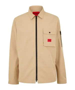 Hugo Boss Zip-through Overshirt - Nude