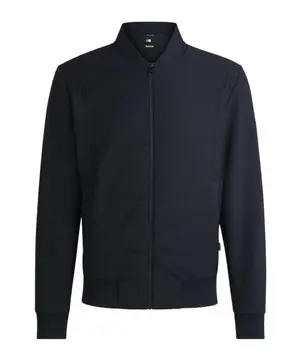 Hugo Boss Hbb Skiles100 Full Zipped Sweatshirt - Black