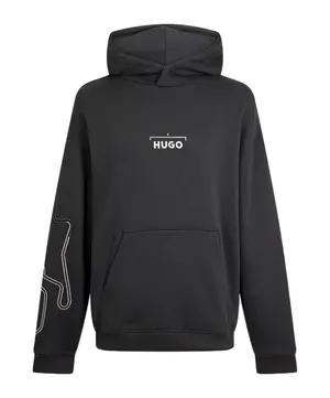 Hugo Boss Racing-print Hoodie - Black