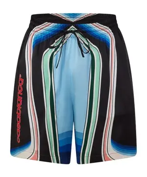 Casablanca Elastic Waist Shorts - Black