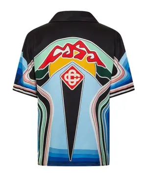Casablanca Printed Short-sleeved Shirt - Black