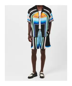 Casablanca Printed Short-sleeved Shirt - Black