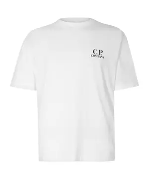 C.P. COMPANY Logo Crew Neck T-shirt - White