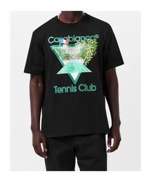 Casablanca Logo Crew Neck T-shirt - Black