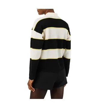 Alexander McQueen Collared Striped Knit Polo Shirt