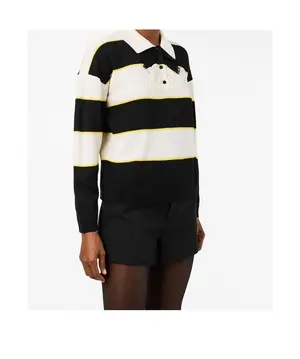 Alexander McQueen Collared Striped Knit Polo Shirt