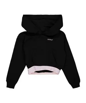 Off-White Cropped Hoodie