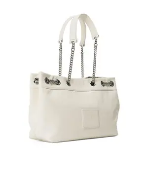 Marc Jacobs Chain Strap Leather Tote Bag - White