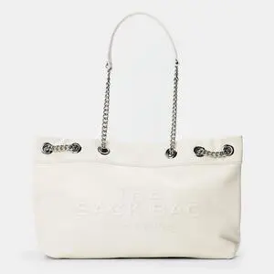 Marc Jacobs Chain Strap Leather Tote Bag - White