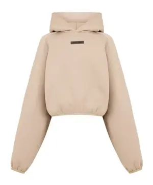 Fear Of God Cropped Logo Hoodie