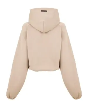 Fear Of God Cropped Logo Hoodie
