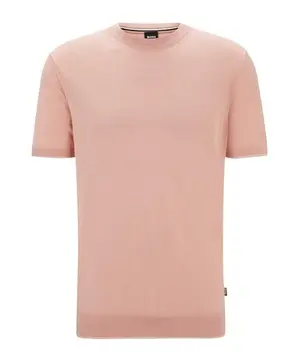 Hugo Boss Crew Neck Short-sleeve Knit Shirt - Nude