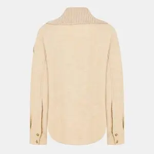 Moncler Zip-up Textured Casual Jacket - Nude