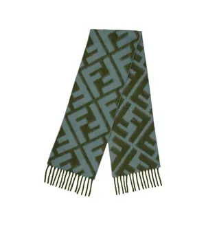 Fendi Scarf With Fringes - Green