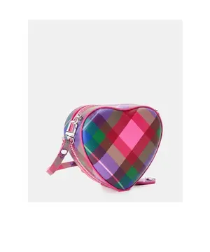 VIVIENNE WESTWOOD Candy Plaid Heart Shoulder Bag - Red
