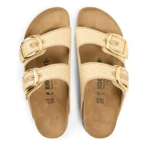 BIRKENSTOCK Arizona Buckle Flat Sandals - Nude