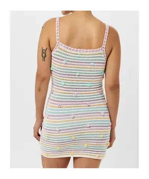 Casablanca Strap Strip Dress