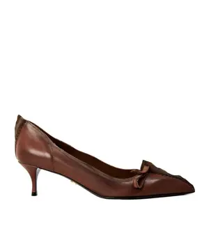 PRADA Women's Bow Pointed Toe Stiletto Court Shoes