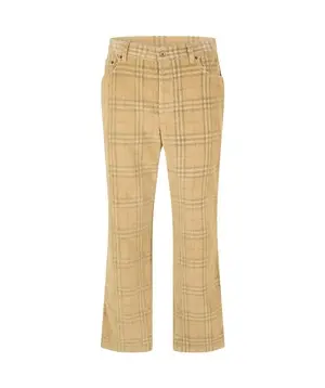 Burberry Plaid Straight-leg Trousers - Nude