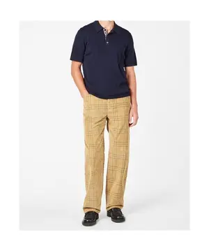 Burberry Plaid Straight-leg Trousers