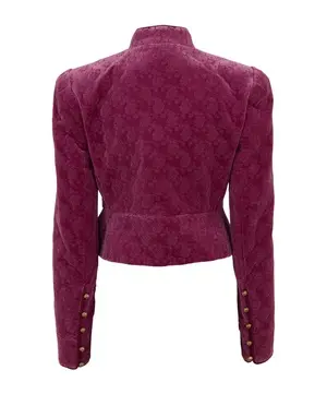 Chloé Cropped Fitted Velvet Jacket