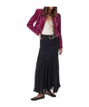 Chloé Cropped Fitted Velvet Jacket