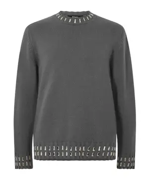 Fendi Embellished Crew Neck Pullover