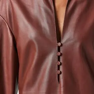 Fendi Leather Shirt Dress