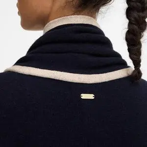 Barbour Scarf Collar Cape With Button Closure And Asymmetrical Hem