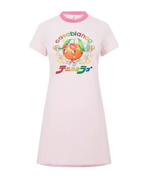 Casablanca Embroidered Logo Dress