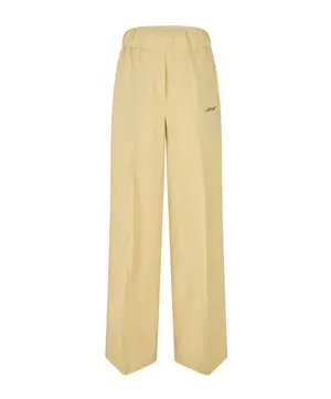 Off-White Straight-leg Casual Trousers - Nude