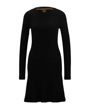 Hugo Boss Slim-fit Knit Mini Dress - Black