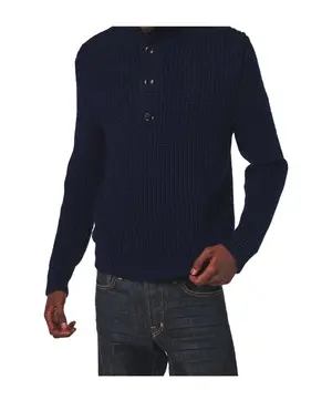 TOM FORD High-neck Henley Knit Sweater