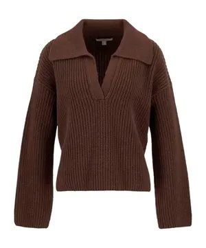 Barbour Robyn V-neck Jumper - Brown