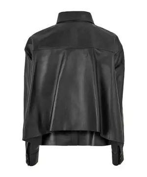 Alexander McQueen Solid Color Leather Minimalist Shirt